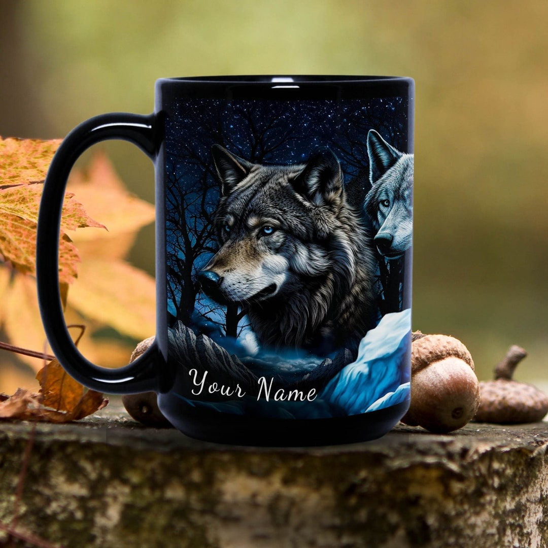 Wolf Gifts for Men, Wolf Gifts Women, Wolf Mug,outdoorsy Gifts,mountain ...