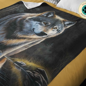 Wolf Blanket, Lap Blankets Personalized, Teenage Boy Gifts, Teenage Girl Room Decor, 50x60 ...