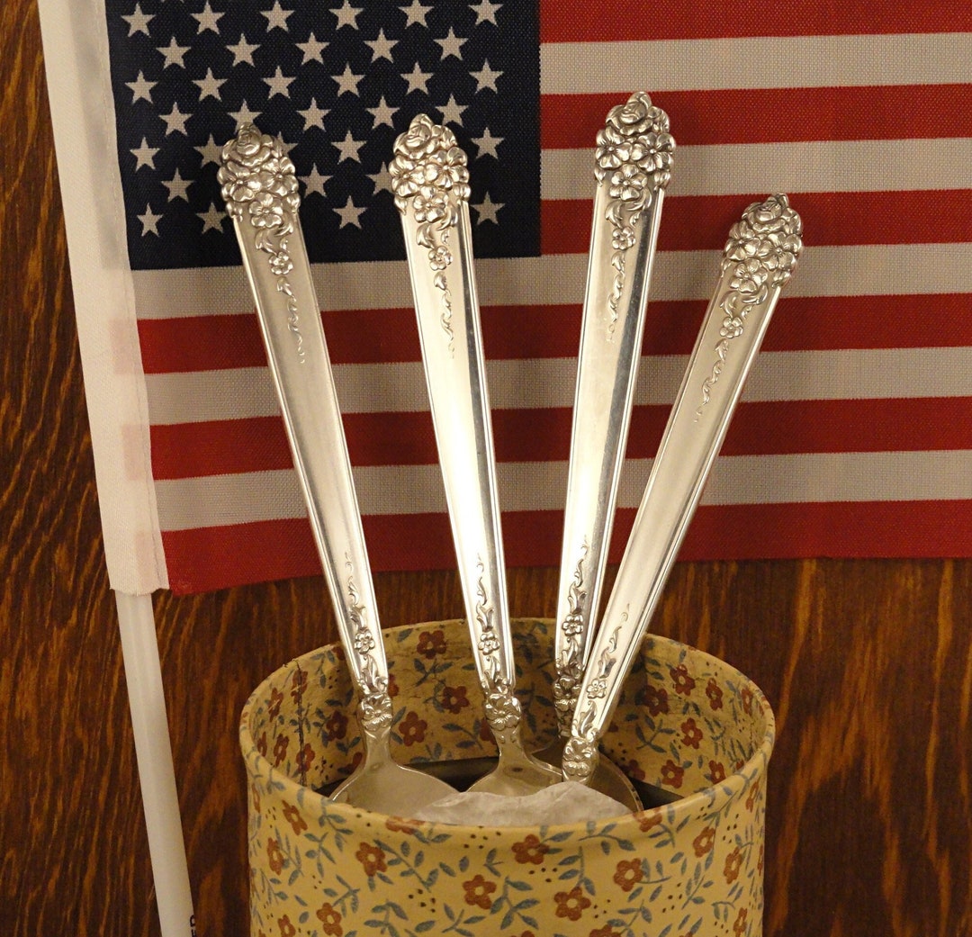 MOSS ROSE Silverplate Sets _ Forks _ Spoons _ Knives _ Serving Pieces ...