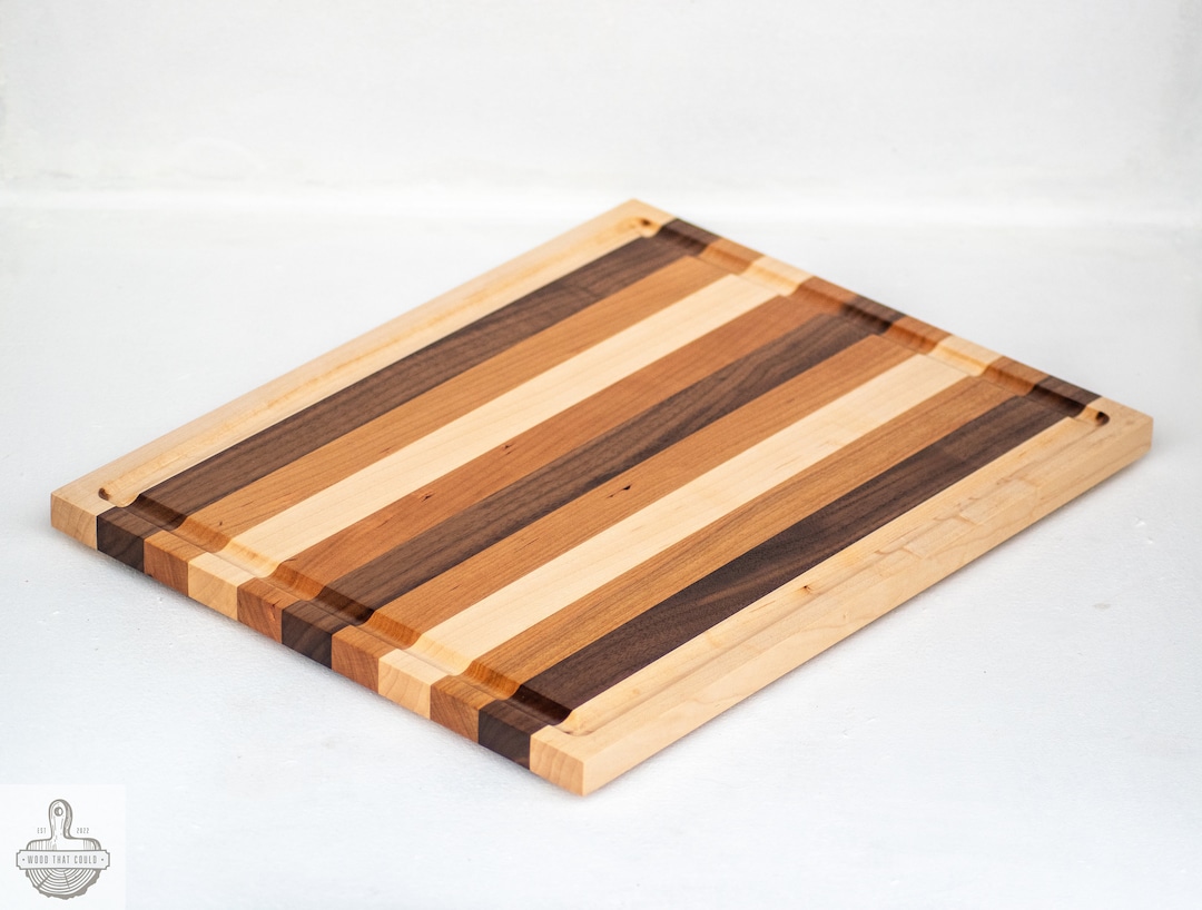 Custom Handcrafted Multi Wood Cutting Board - Etsy
