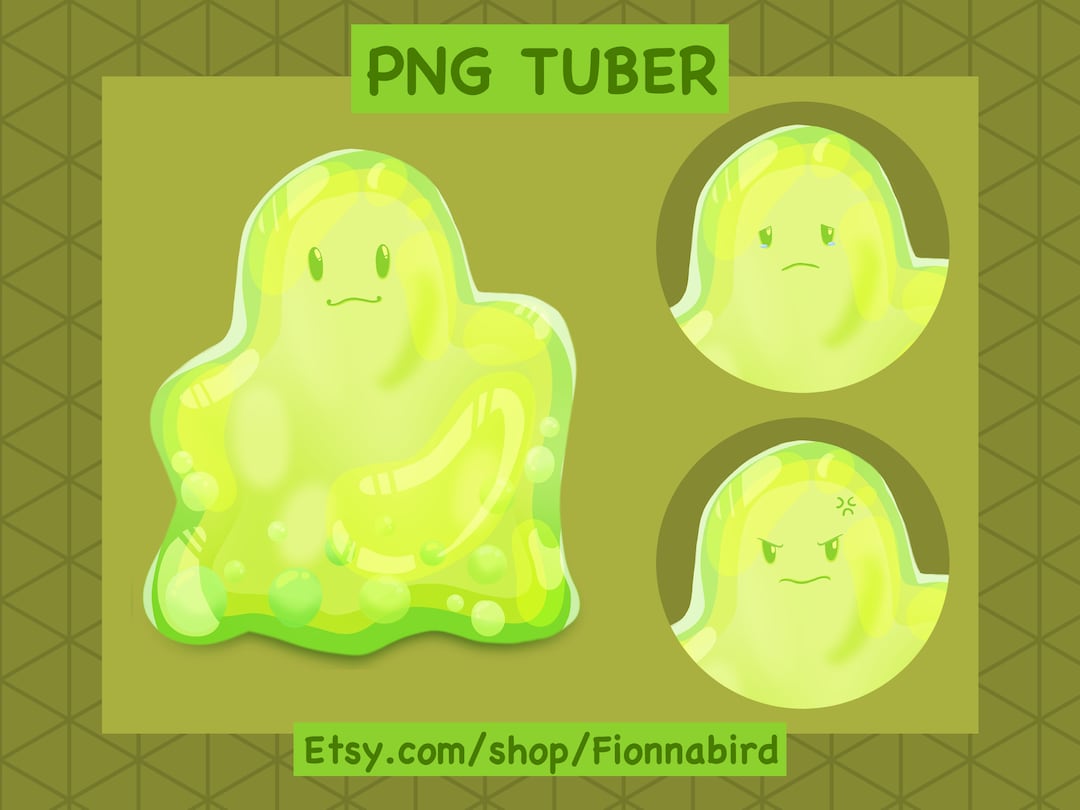Green Slime PNG Tuber/pngtuber Anime Avatar for Twitch Streamers ...