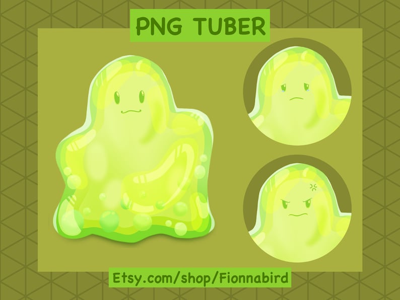Green Slime PNG Tuber/pngtuber Anime Avatar for Twitch - Etsy