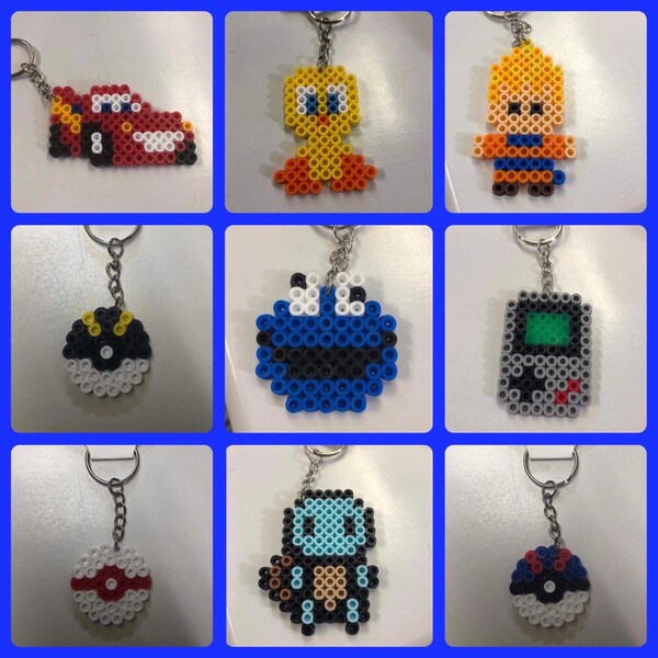 Perler Bead Keychain - Etsy