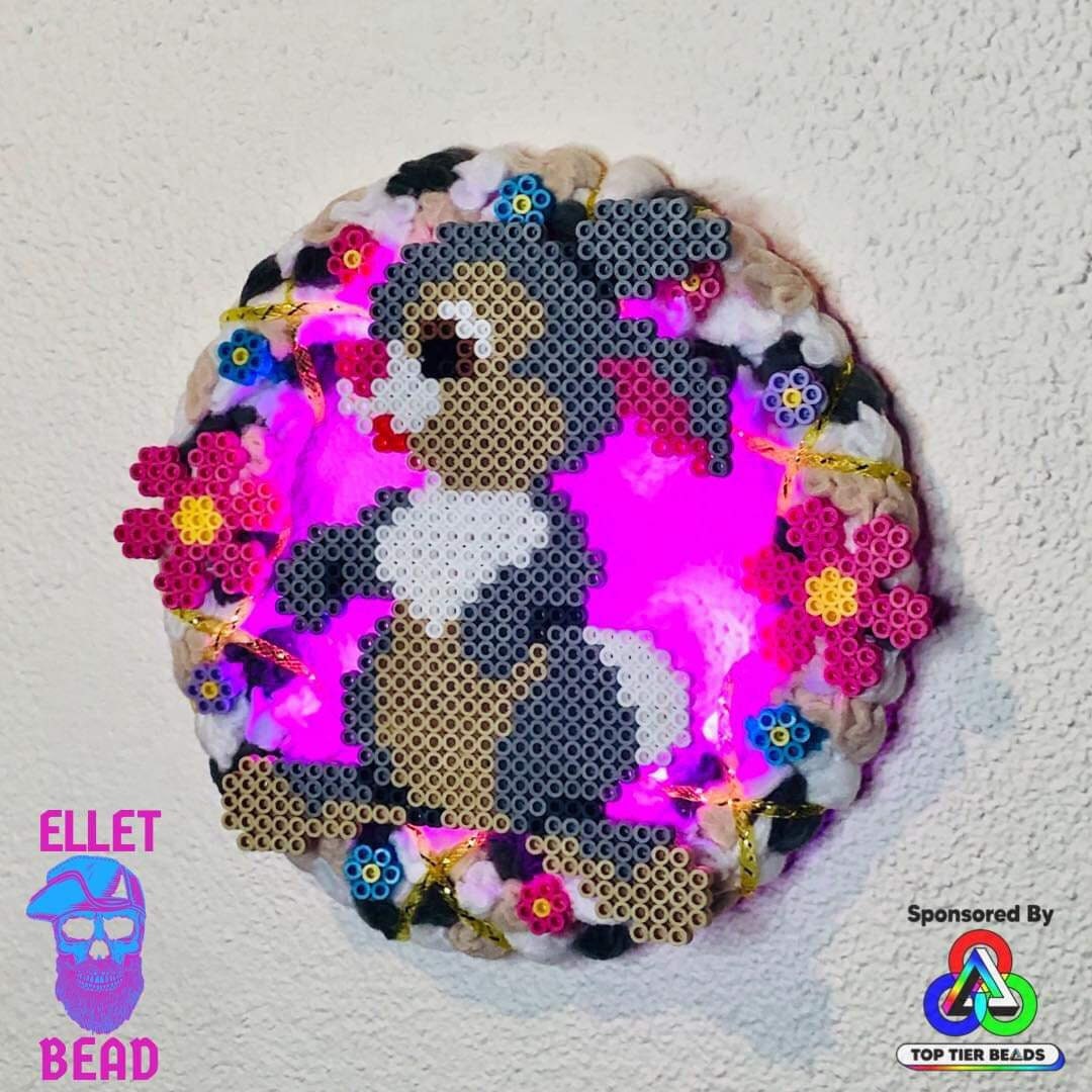 8 Perler Bead Mini Wreaths With Lights - Etsy