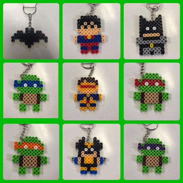 Perler Bead Key Chains - Etsy