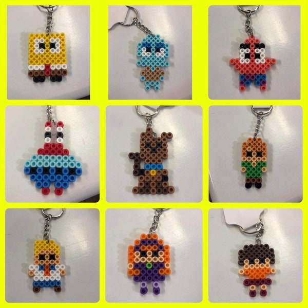 Perler Bead Keychain - Etsy