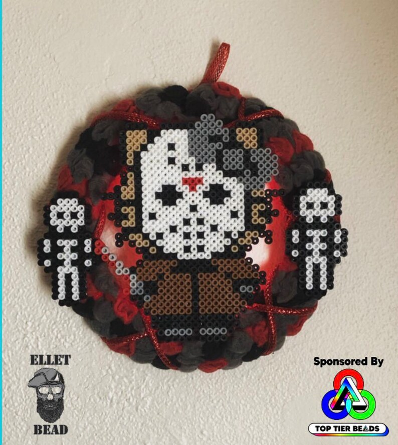 8 Perler Bead Mini Wreaths With Lights - Etsy