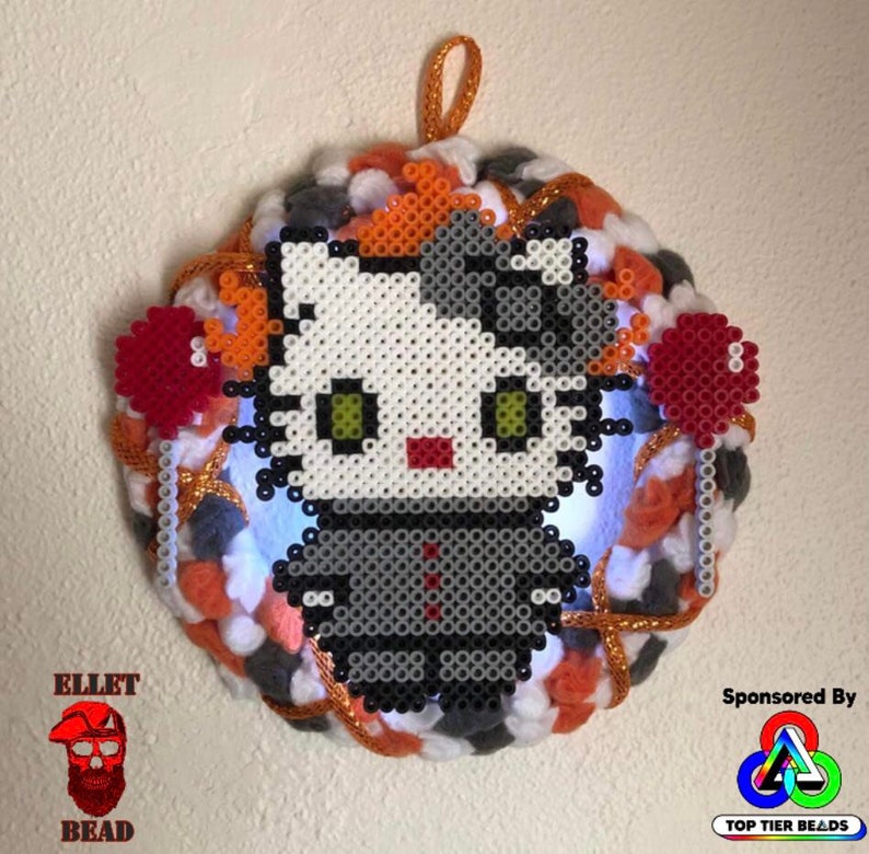 8 Perler Bead Mini Wreaths With Lights - Etsy