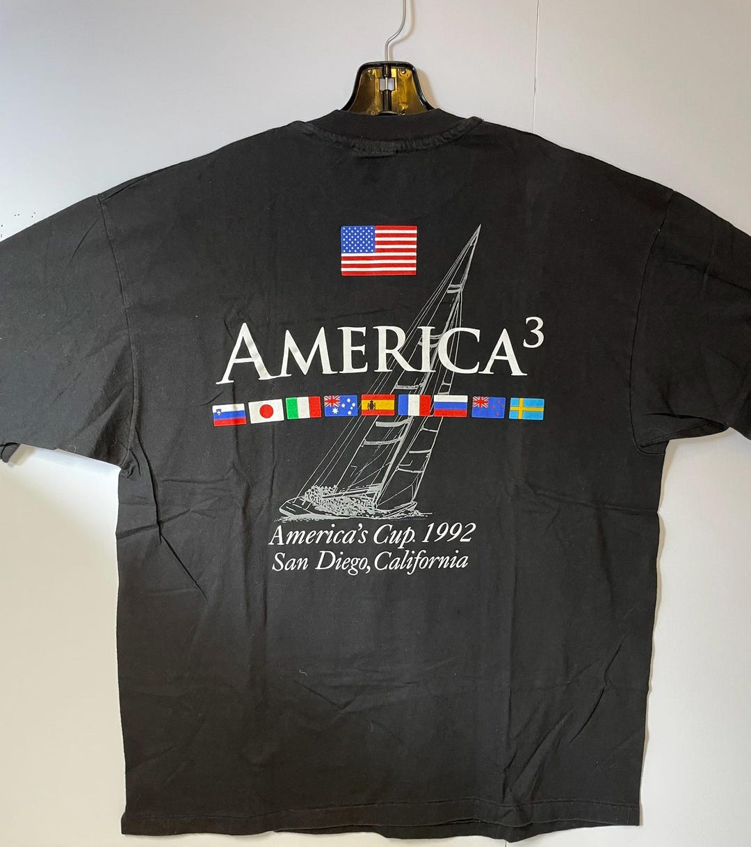 America3 Challenger Flags 1992 Vintage America's Cup Tee - Etsy