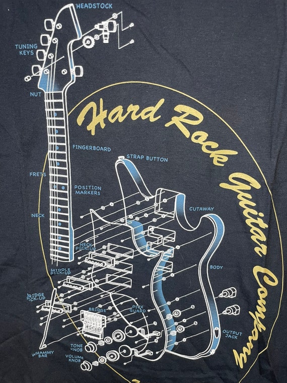 Hard Rock Guitar Company "Exploded Guitar Diagram" Te… - Gem