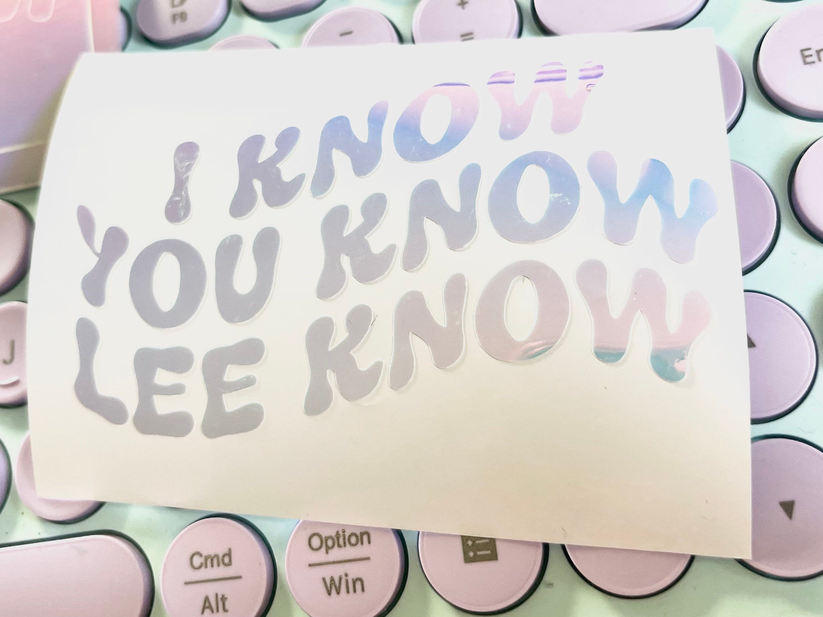 I Know You Know Lee Know Decal - Etsy