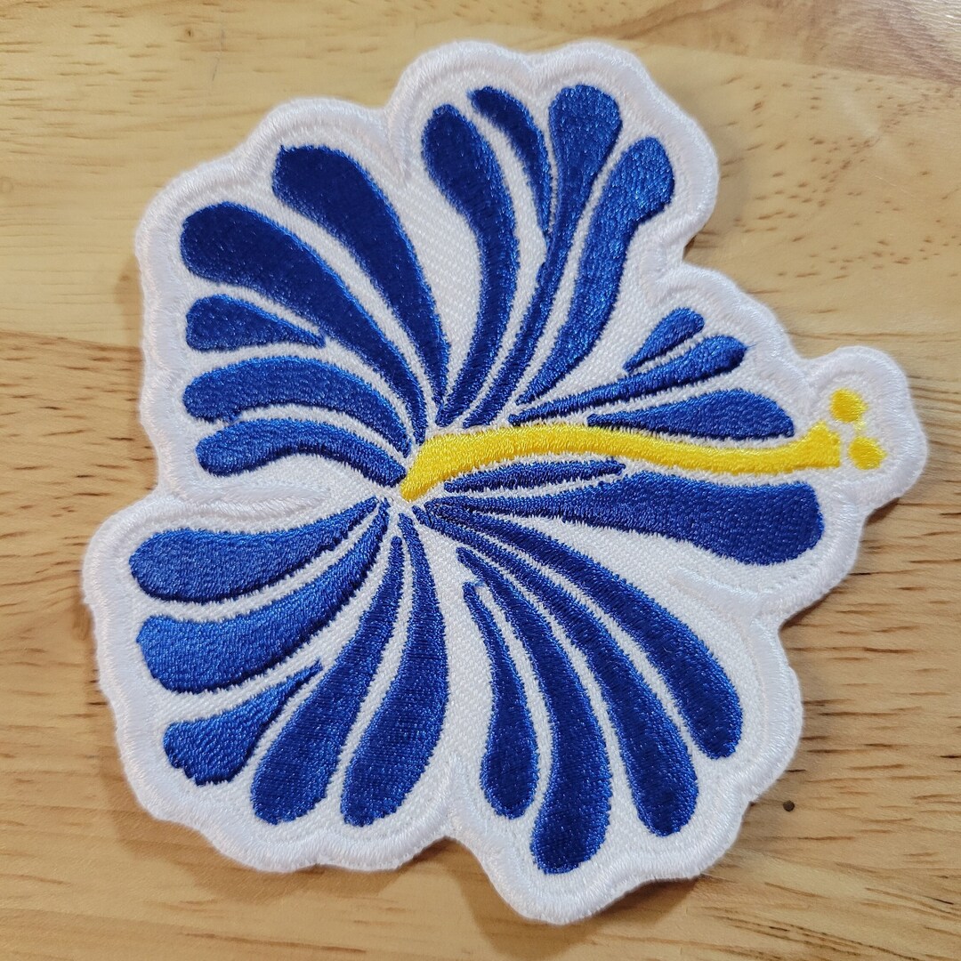 Royal Blue Hibiscus Patch **color Discontinued** - Etsy