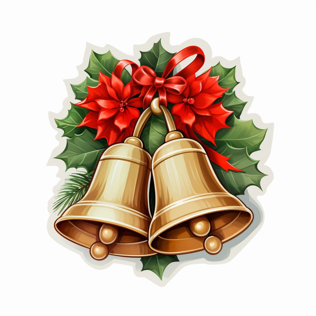 Bells Sticker, Christmas Sticker, Waterproof Sticker, Vinyl Sticker - Etsy