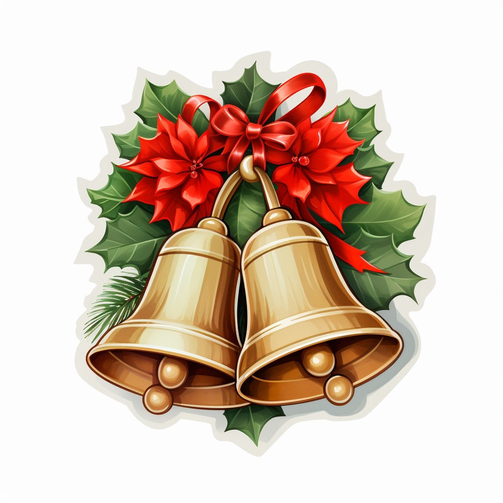 Bells Sticker, Christmas Sticker, Waterproof Sticker, Vinyl Sticker - Etsy
