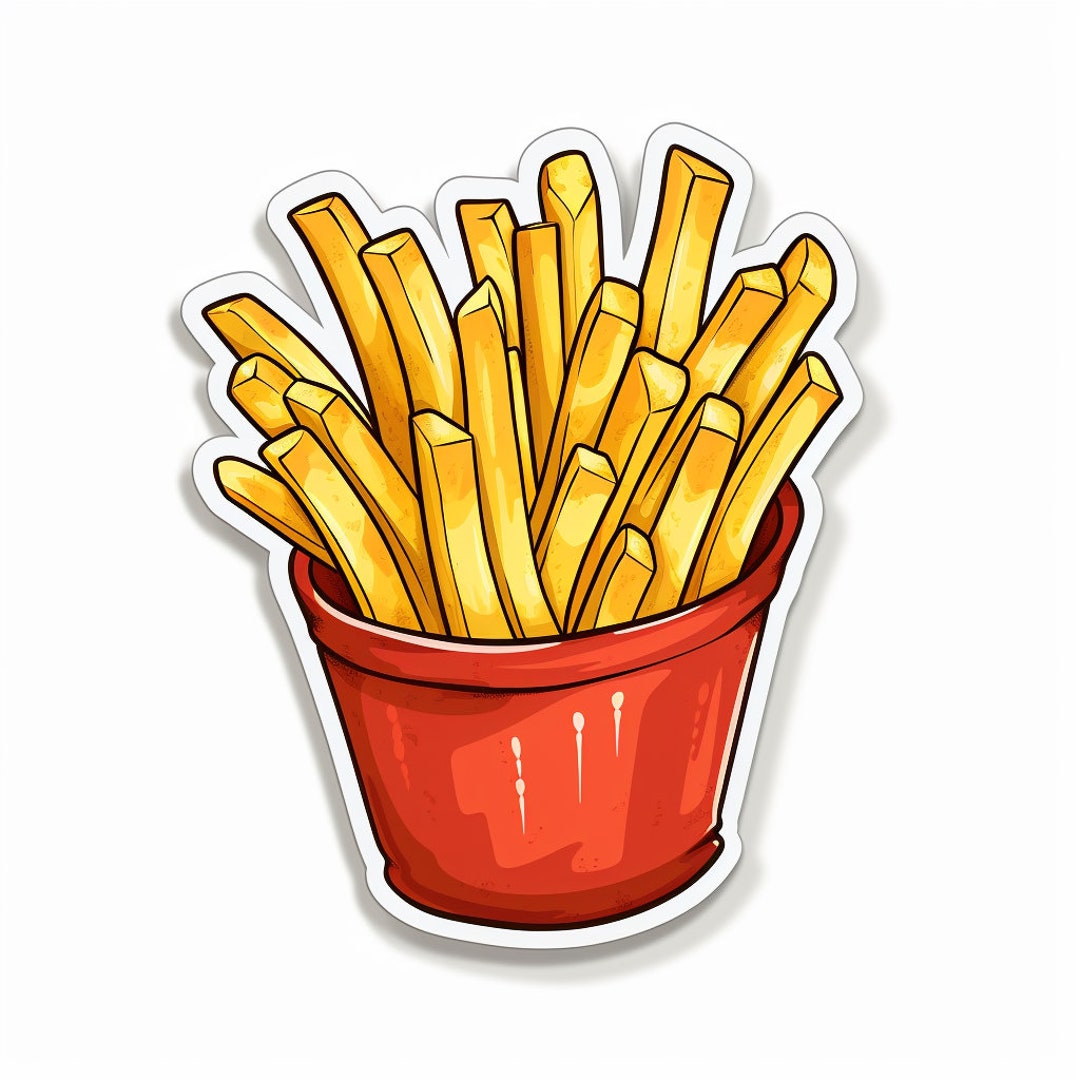French Fries Sticker, Foods Sticker,vinyl Sticker,quality Sticker - Etsy