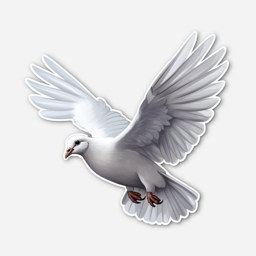 White Dove Sticker, Bird Sticker, Animal Sticker, Vinyl Sticker - Etsy