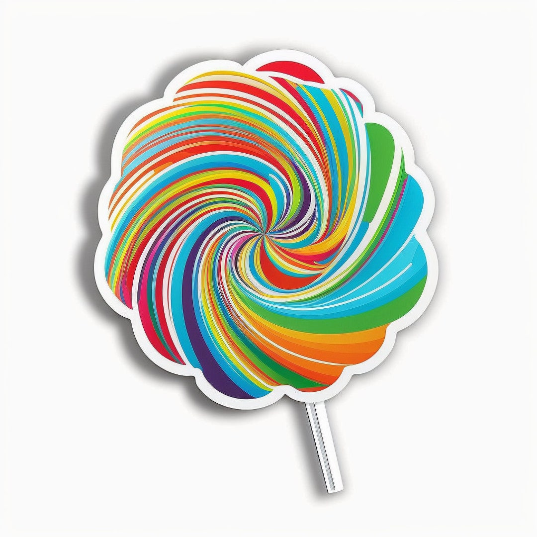 Rainbow Lollipop Sticker,vinyl Sticker - Etsy