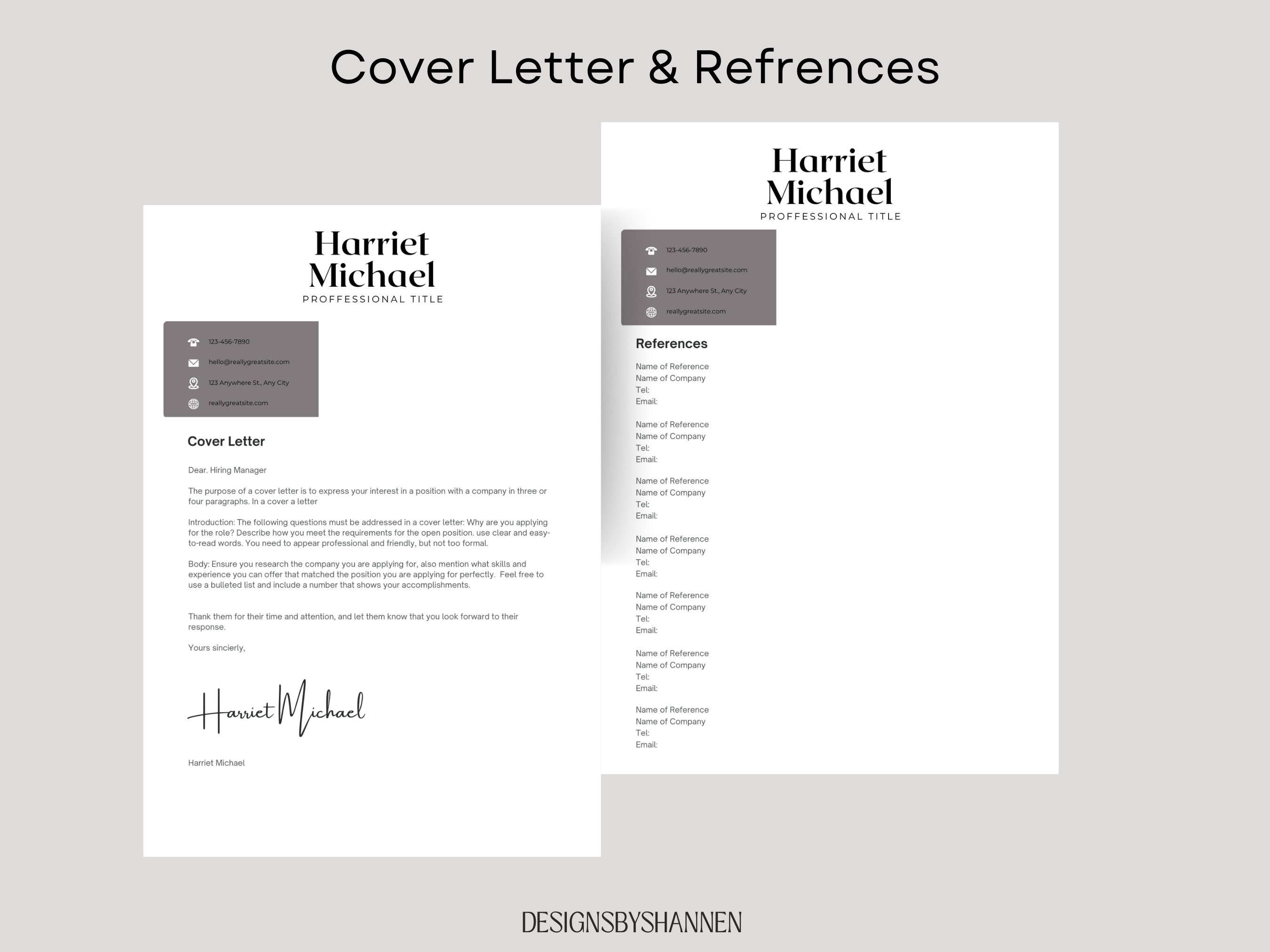 CV Template Modern and Professional CV Cv/resume Template - Etsy Denmark