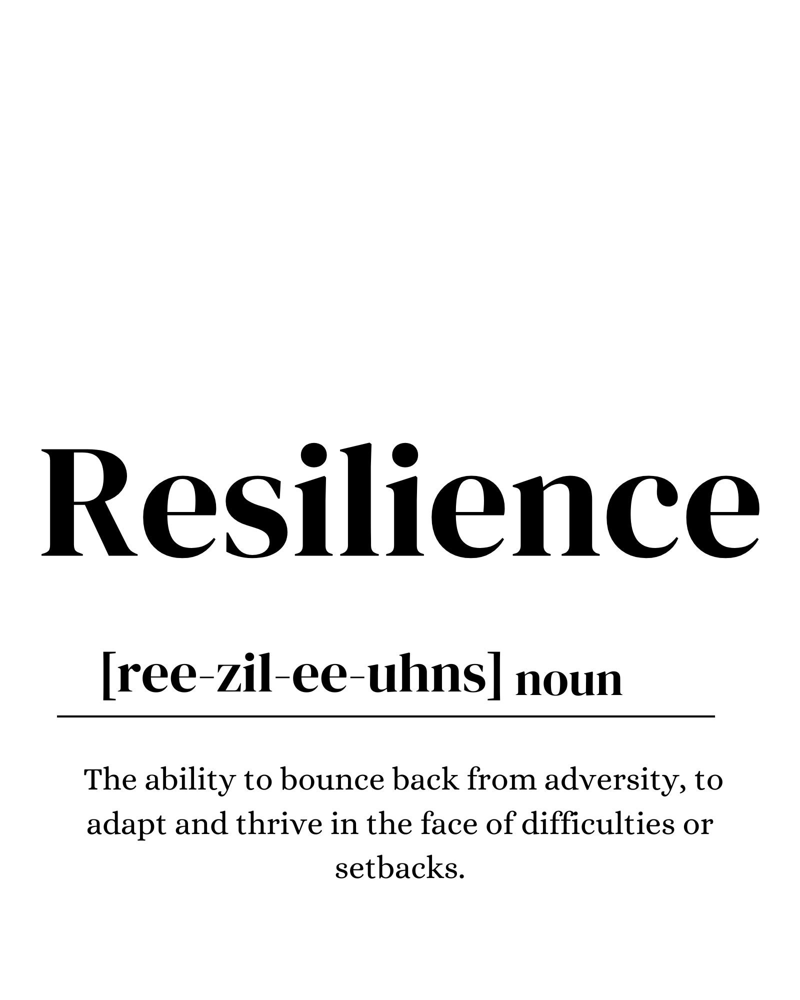Resilience, Resilience Poster, Resilience Definition, Home Office Print ...