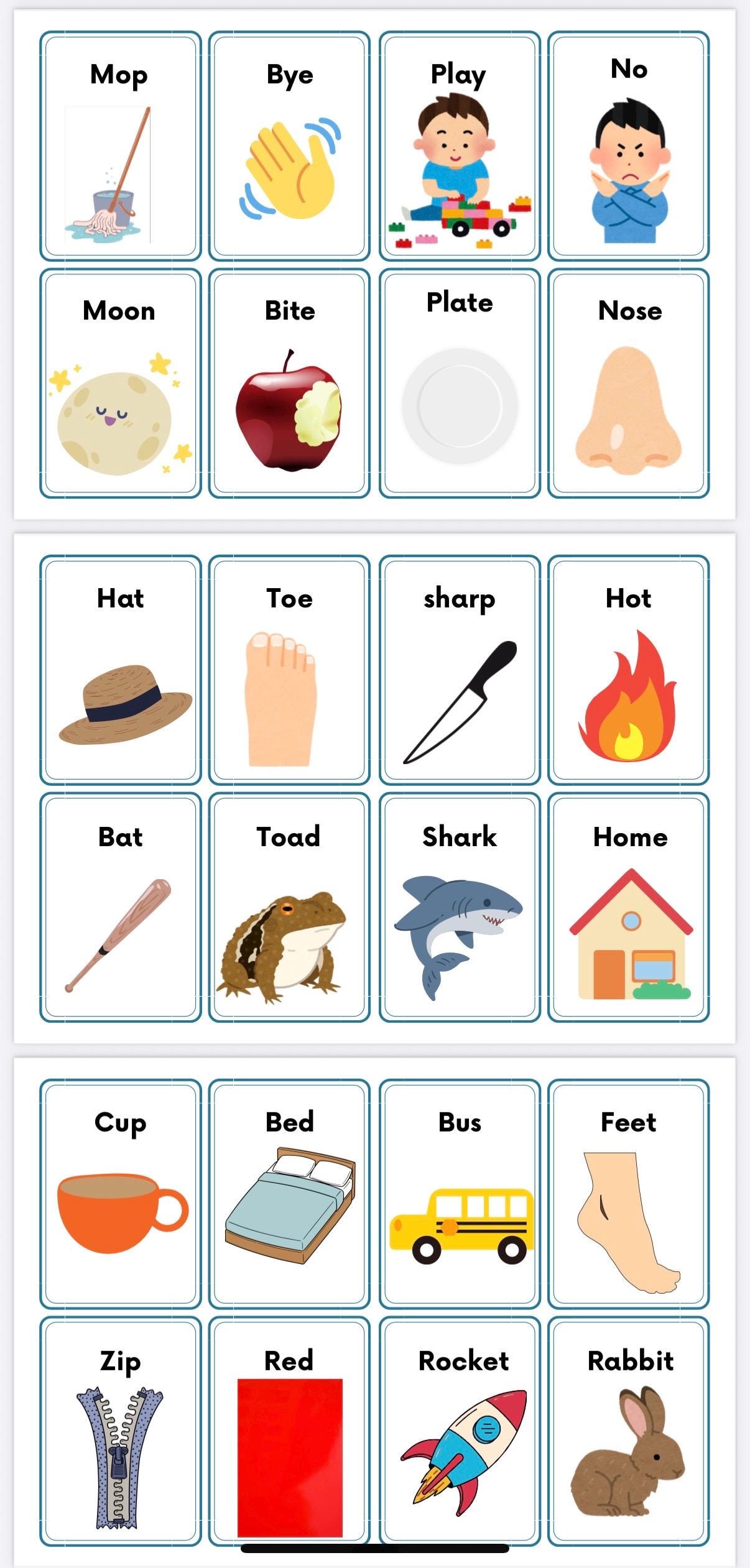 Phonological Awareness Flash Cards | Sound Play & Early Literacy - Etsy