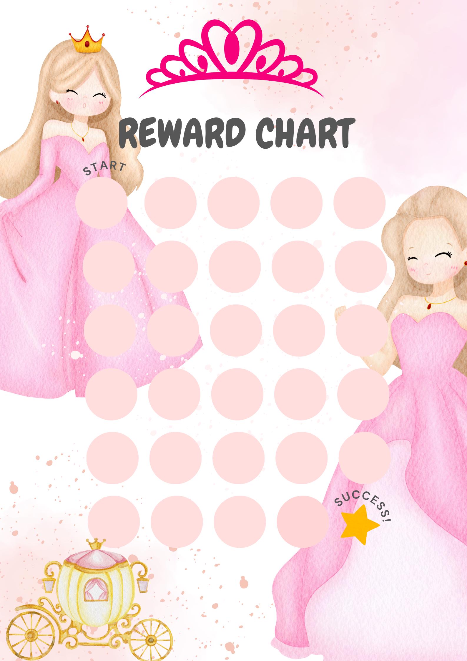 Princess Reward Chart - Etsy