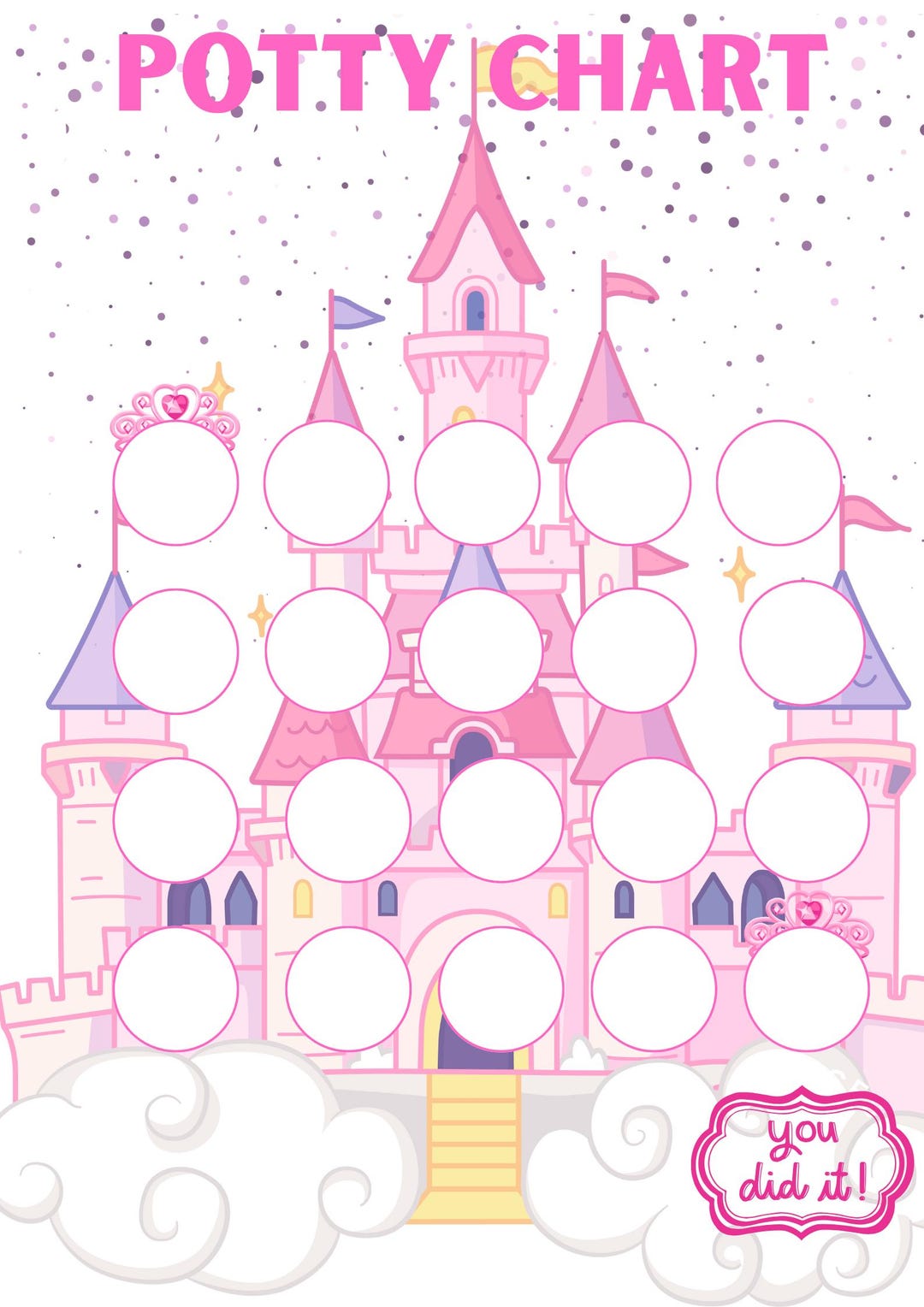 Princess Potty Training Chart Set - Etsy
