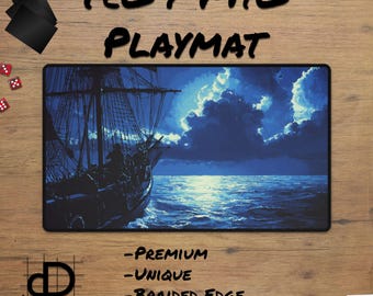 Treasure Map Playmat With Phases and Zones // Deskmat and Mousepad ...