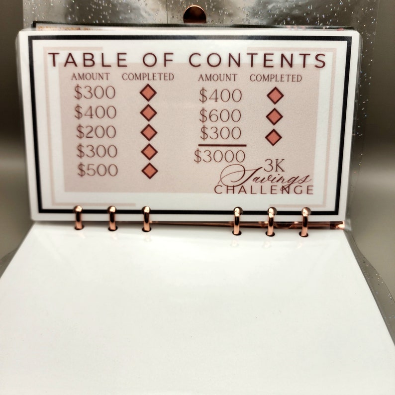 Supreme Savings Challenge Binder | A6 Binder | 1K Goal | 3K Goal | 5K ...