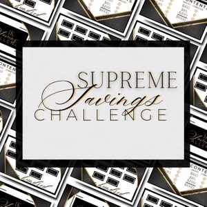 Supreme Savings Challenge Binder | A6 Binder | 1K Goal | 3K Goal | 5K ...