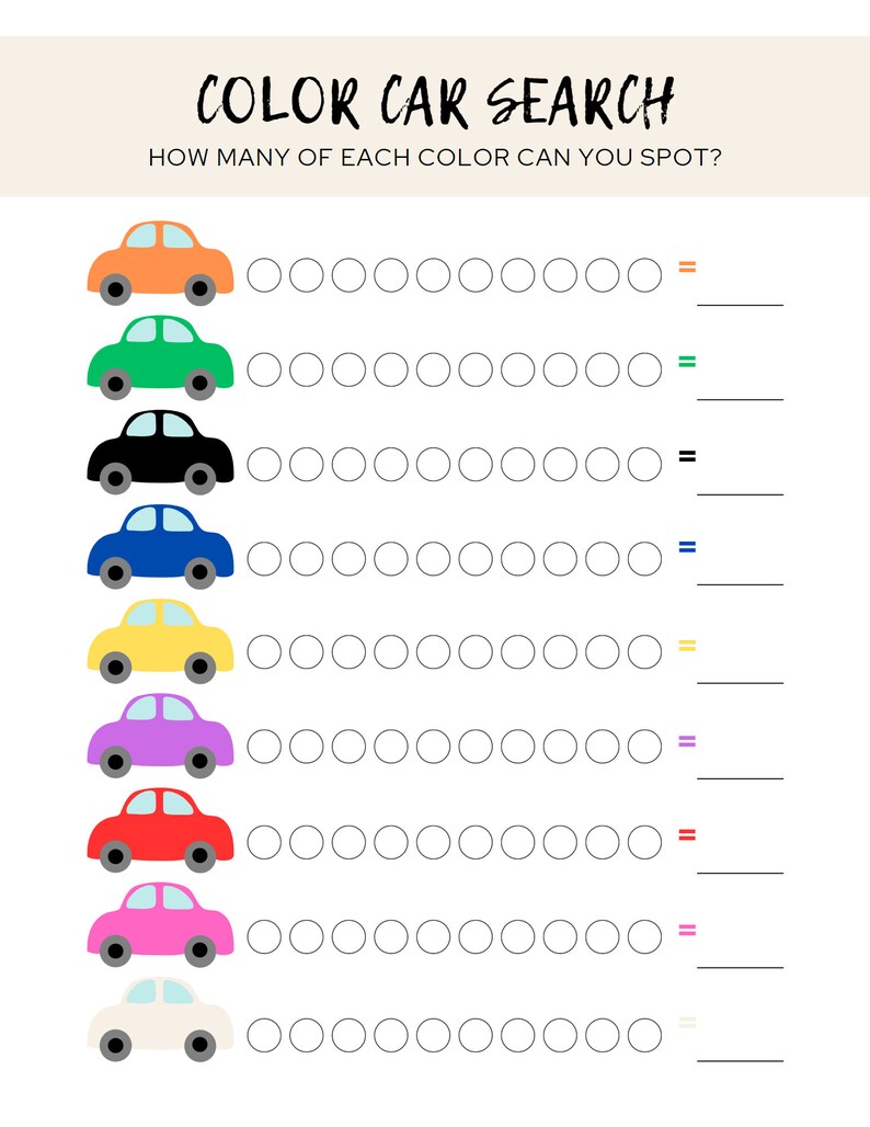 Rev up the Fun: Road Trip Printables for Happy Kids - Etsy