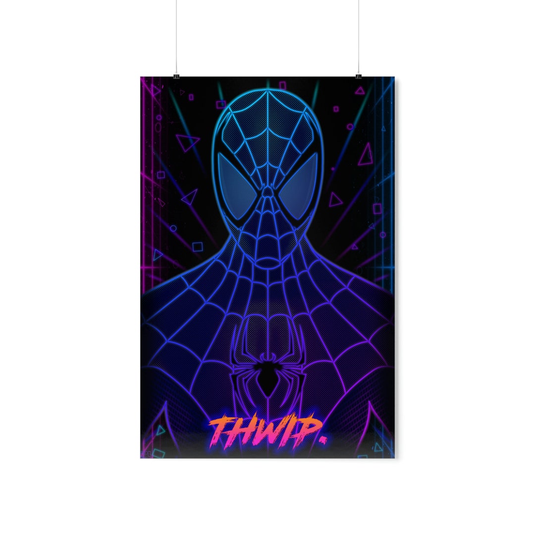 Neon Spidey Poster - Etsy