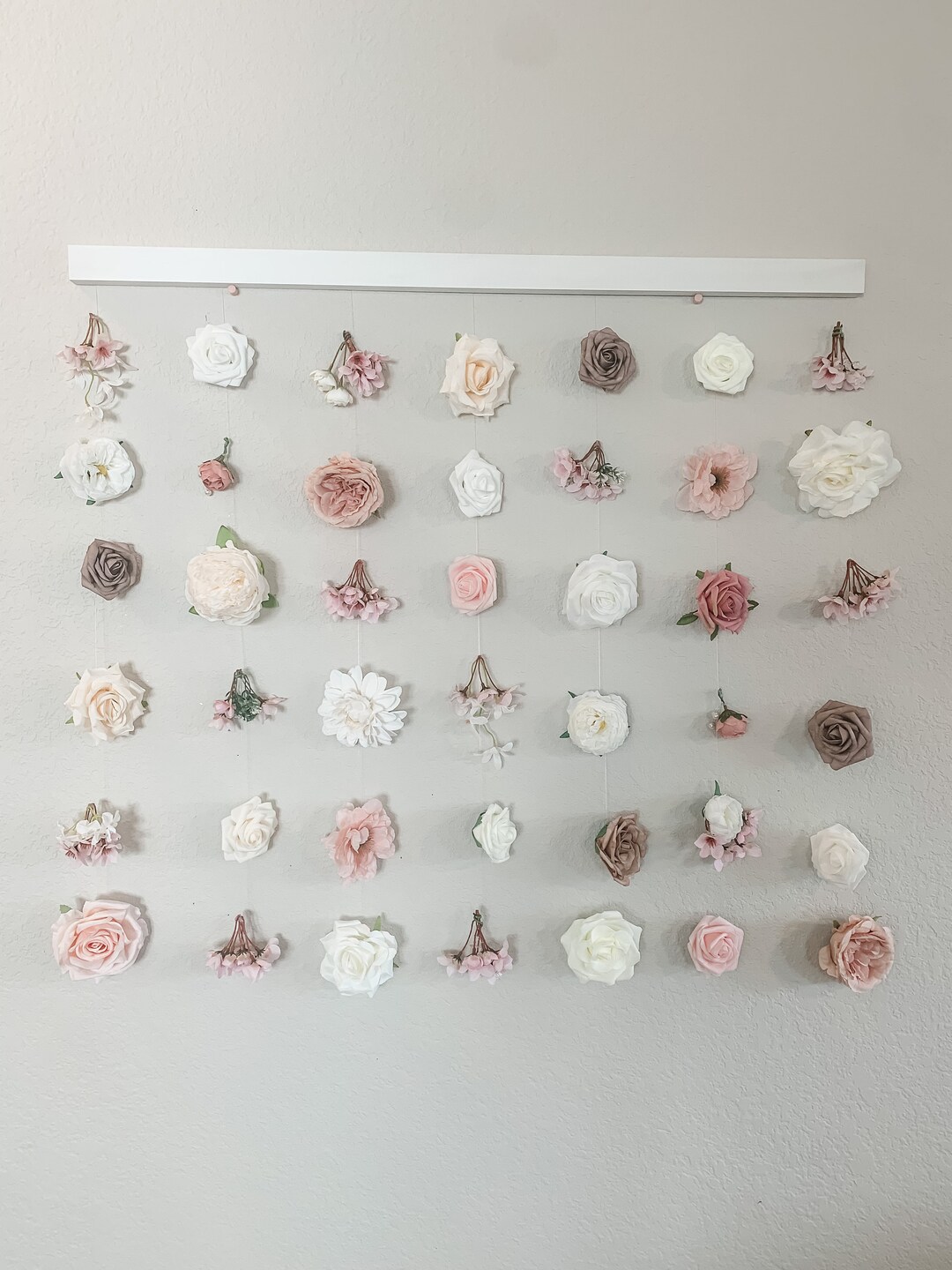 Cherry Blossom Hanging Flower Wall, Flower Decor, Floating Flower Wall ...