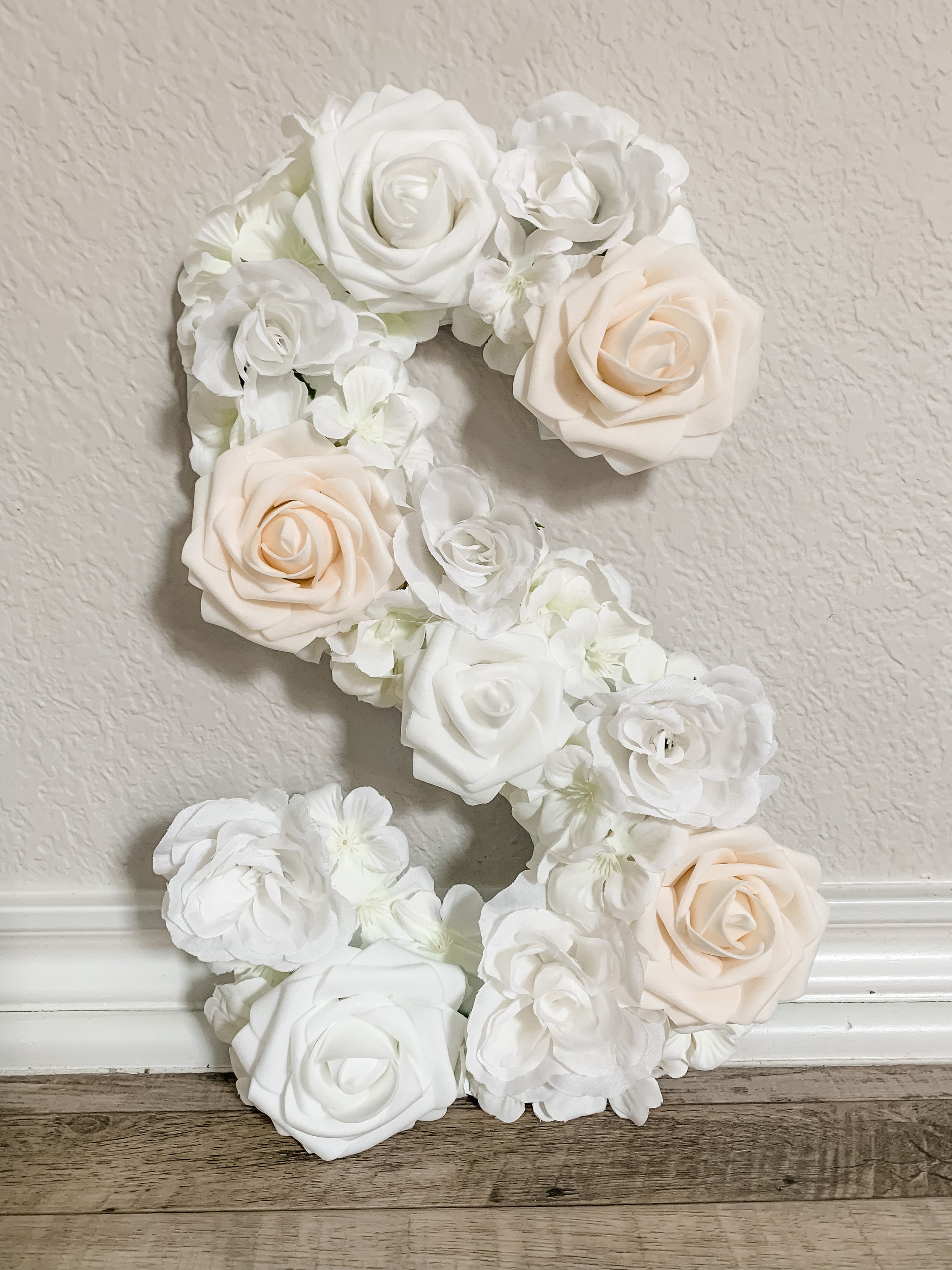 Floral Wedding Letter, Wedding Letter, Faux Flower Wedding Decor ...