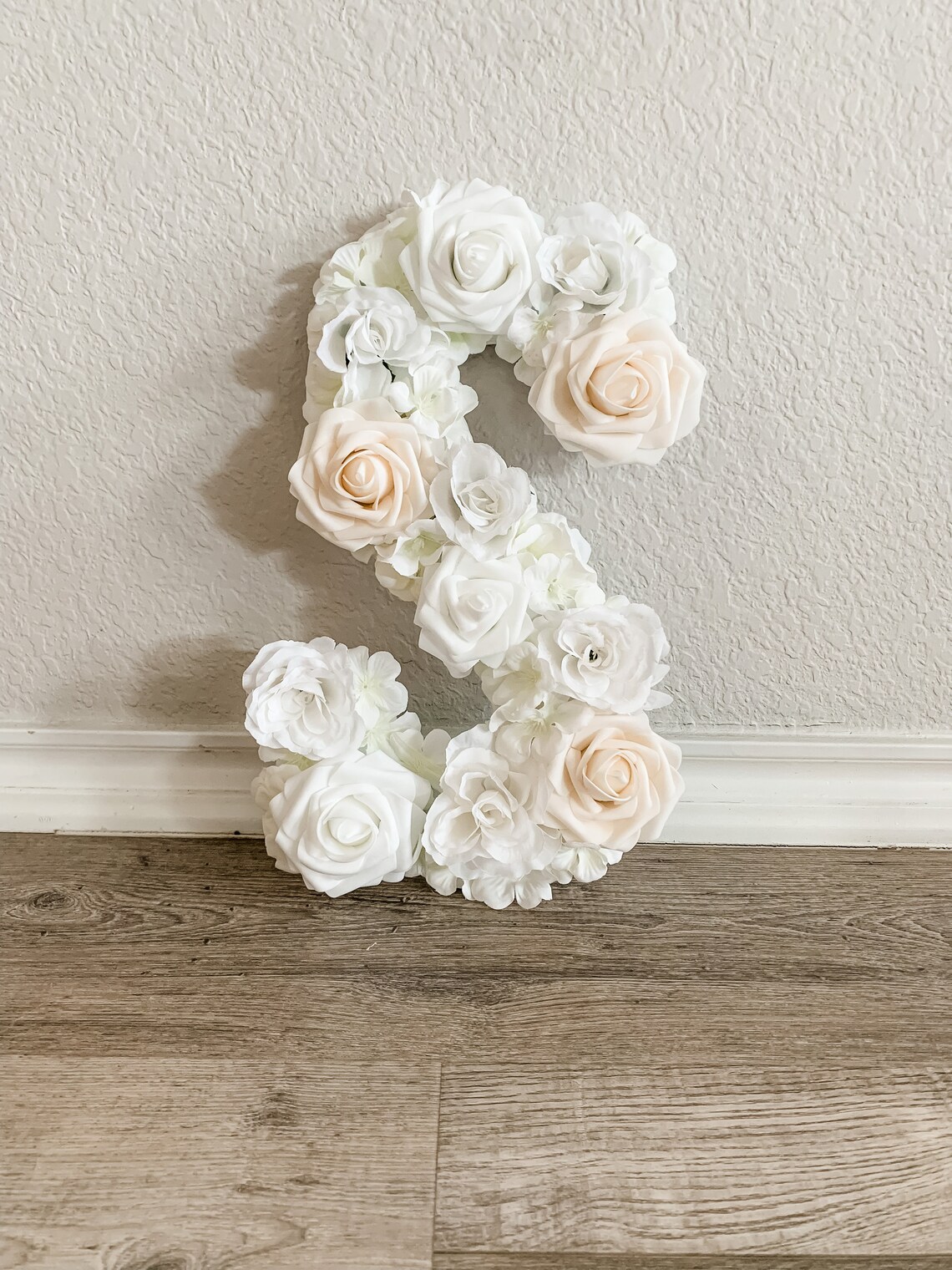 Floral Wedding Letter, Wedding Letter, Faux Flower Wedding Decor ...