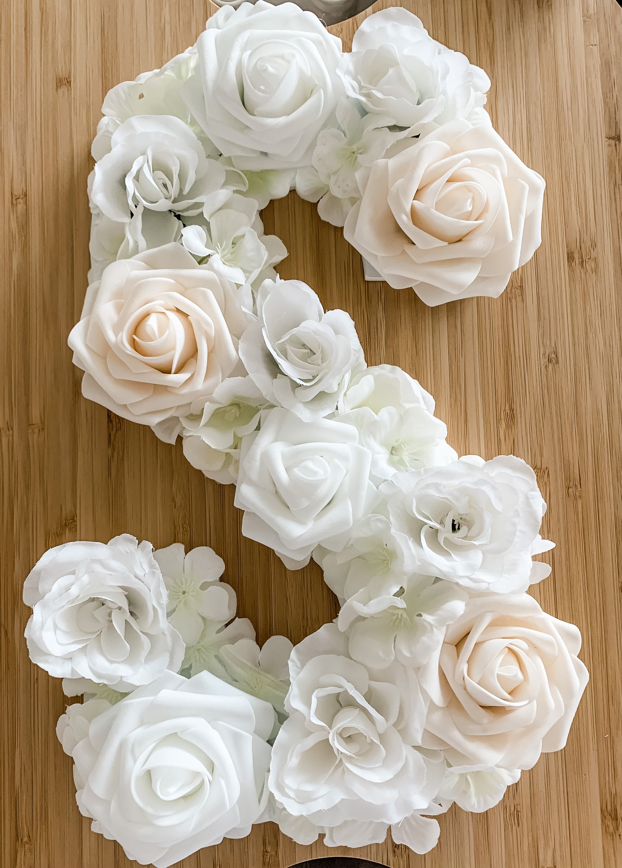 Floral Wedding Letter, Wedding Letter, Faux Flower Wedding Decor ...