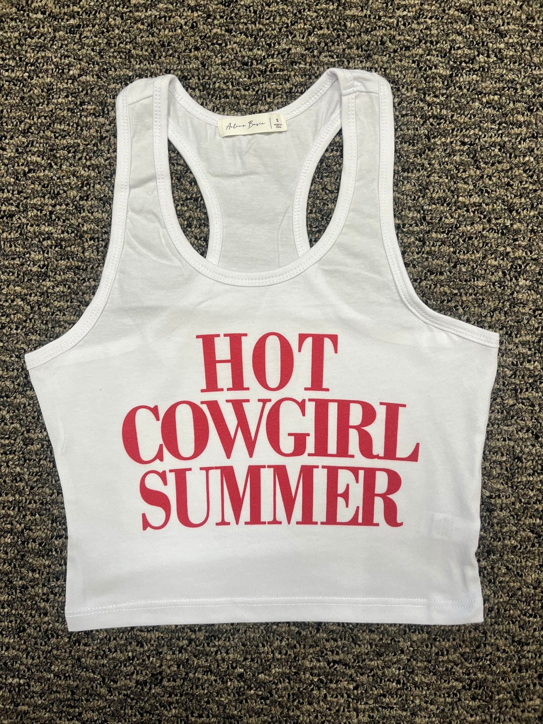 Hot Cowgirl Summer Crop Tank Top Summer Racerback Tank Top Fourth of ...