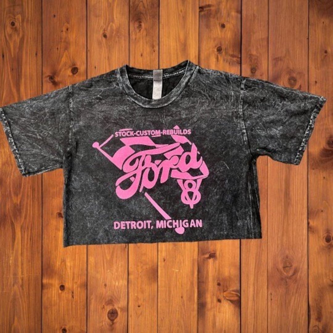 Vintage Ford Crop Top Tee Retro Graphic T-shirt Summer Time Style Gift ...