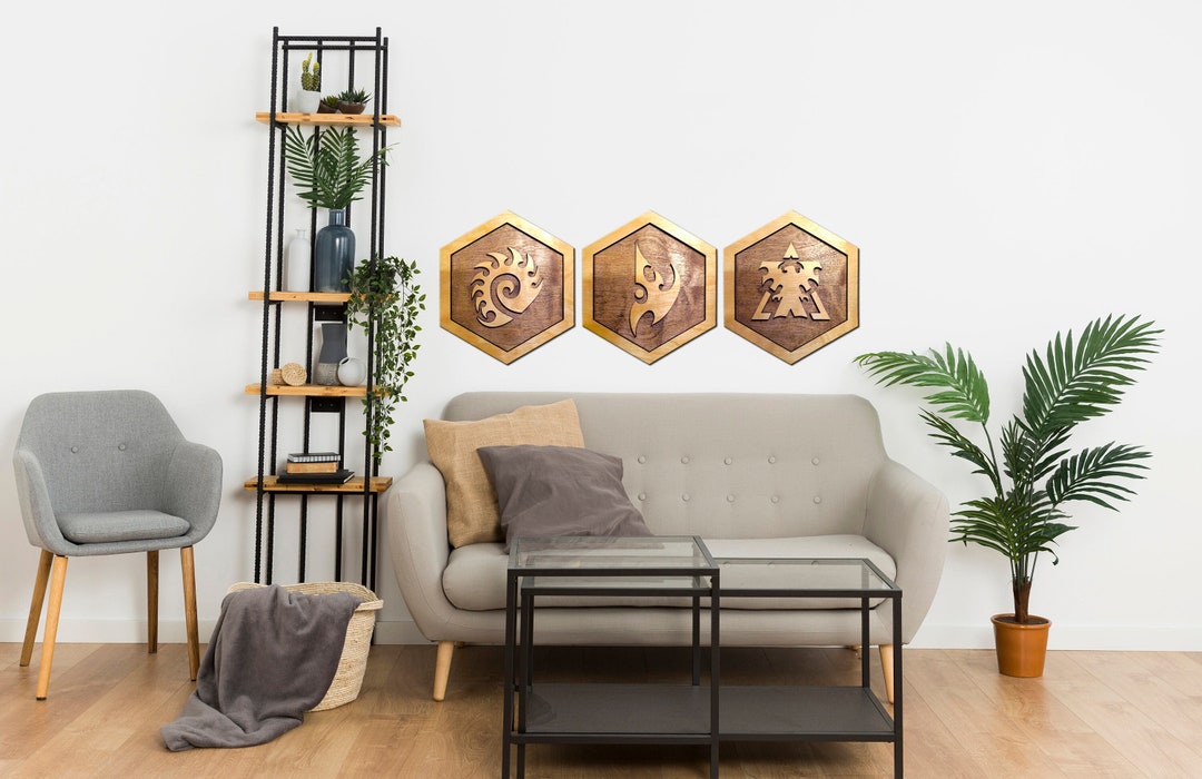 Starcraft Race Emblem Wall Decor *SET OF 3* - Laser Cut Wood ...