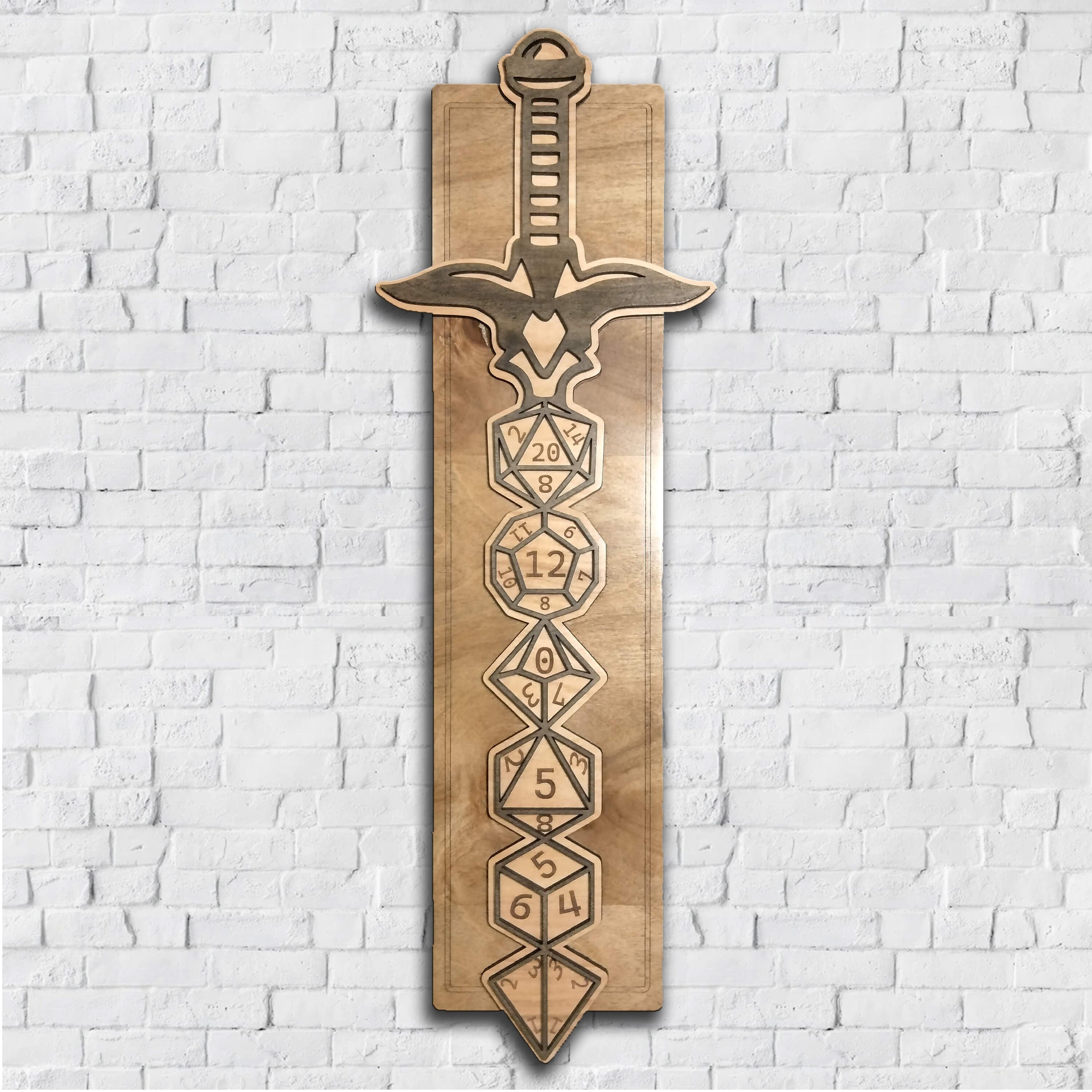Dungeons and Dragons Wall Decor- Laser Cut Wood - Geometric Dnd Wall ...