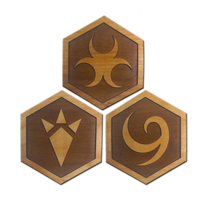 Zelda Emblem Wall Decor SET OF 3 Laser Cut Wood - Etsy