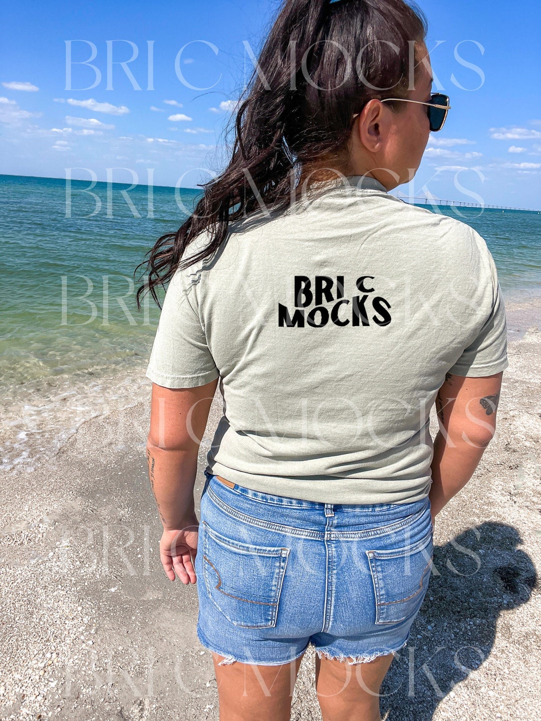 Sandstone C1717 Retro Comfort Colors Mockup, Beach Day Shirt Mockup, T ...