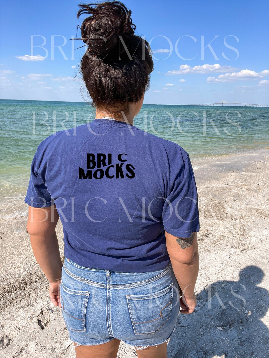 True Navy C1717 Retro Comfort Colors Mockup, Navy Beach Day Shirt ...