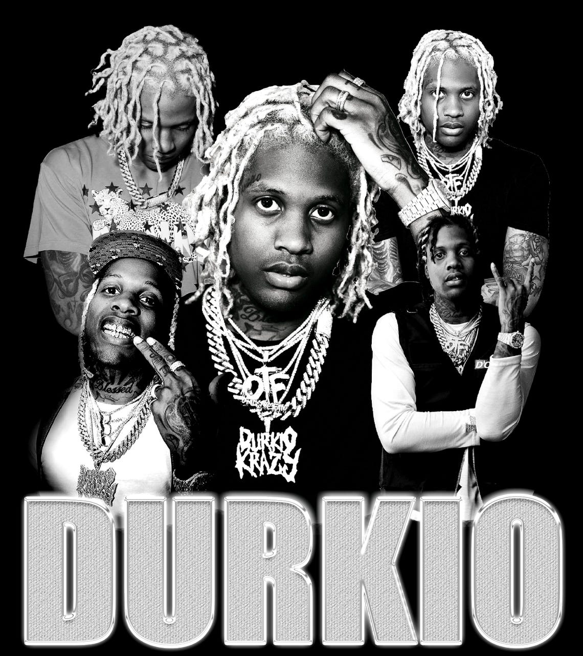 Lil Durk Ready to Print Rap T Shirt Design Print Ready Lil Durk Graphic ...