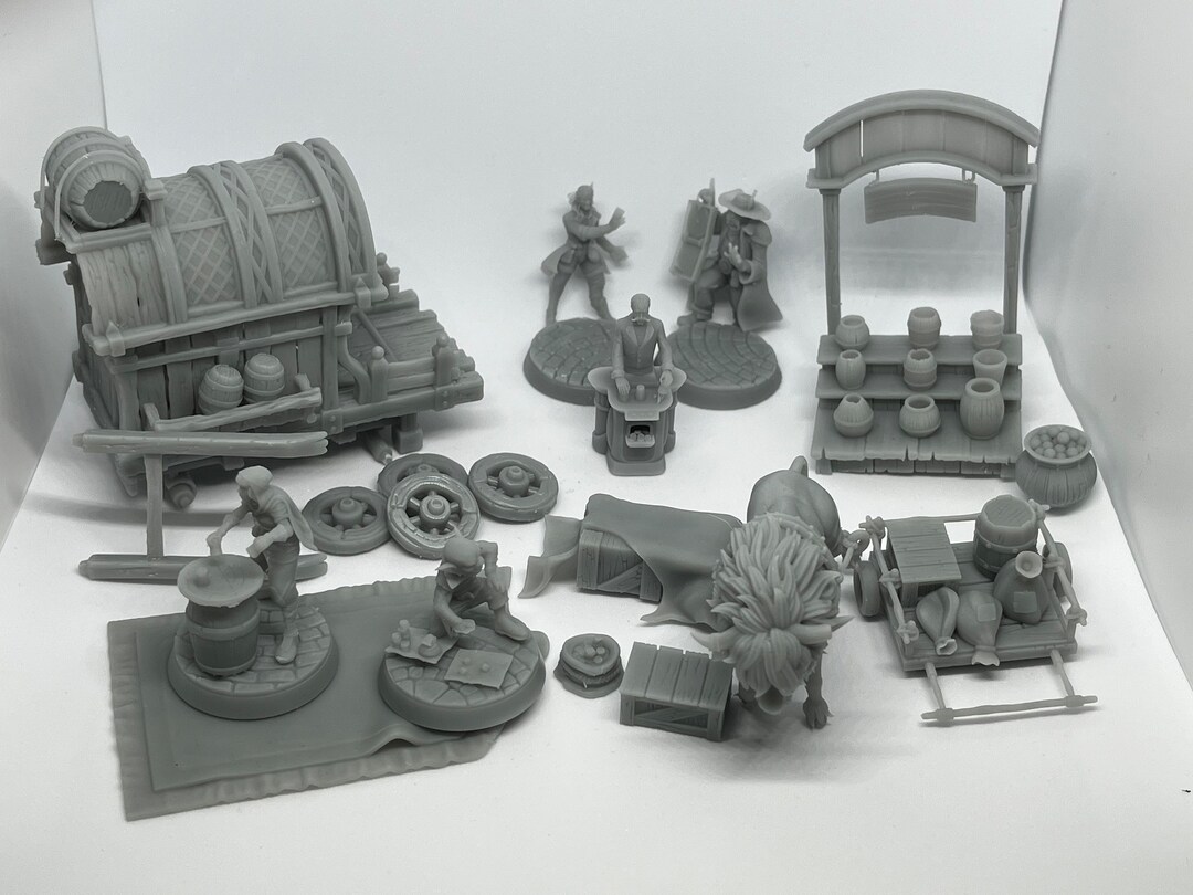 Street Gambler Set Intriguing 3D Resin Printed Miniatures for Tabletop ...