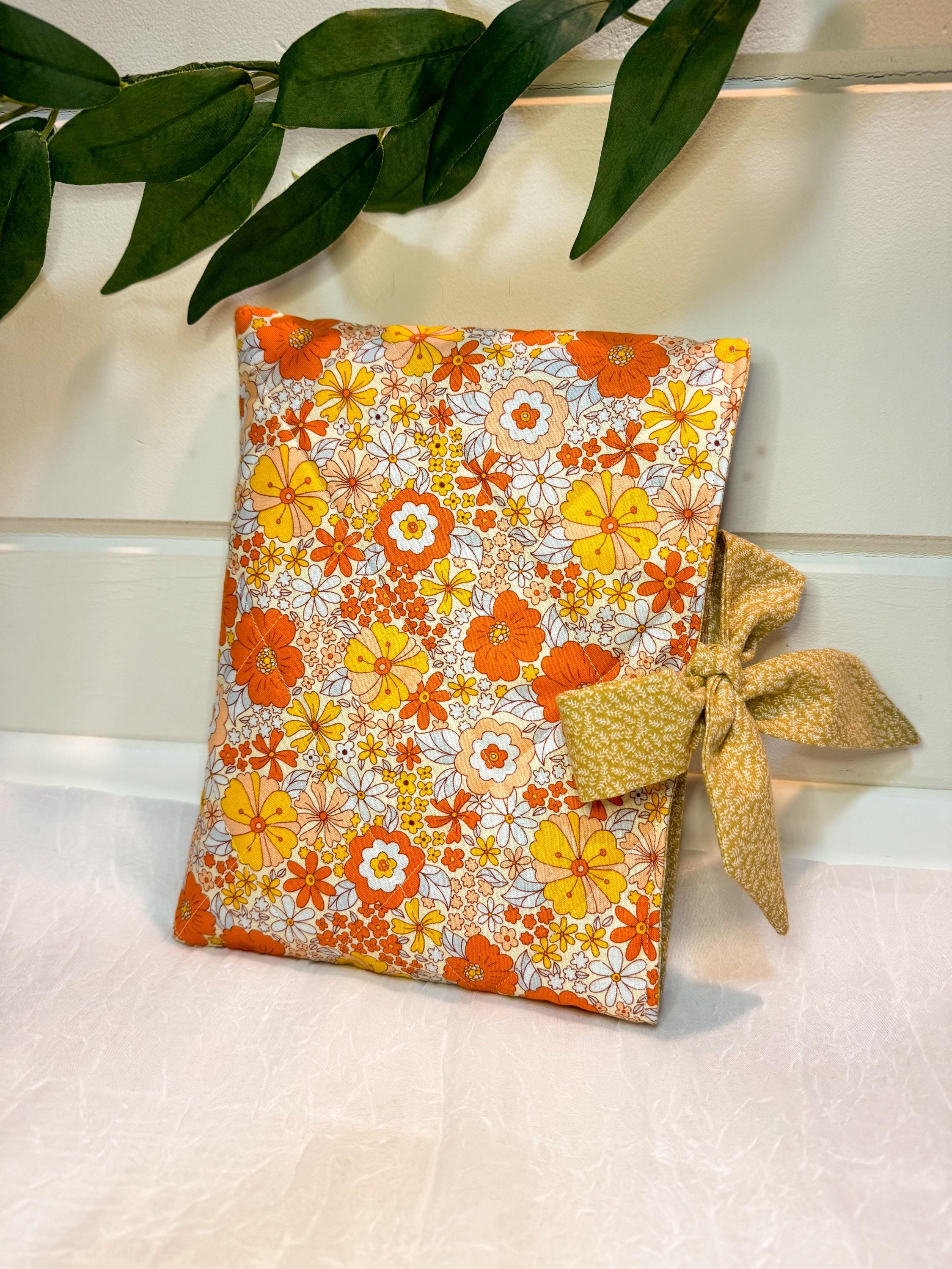 Quilted Book Sleeve, Book Sleeve, Bow Book Sleeve, Ereader Sleeve ...