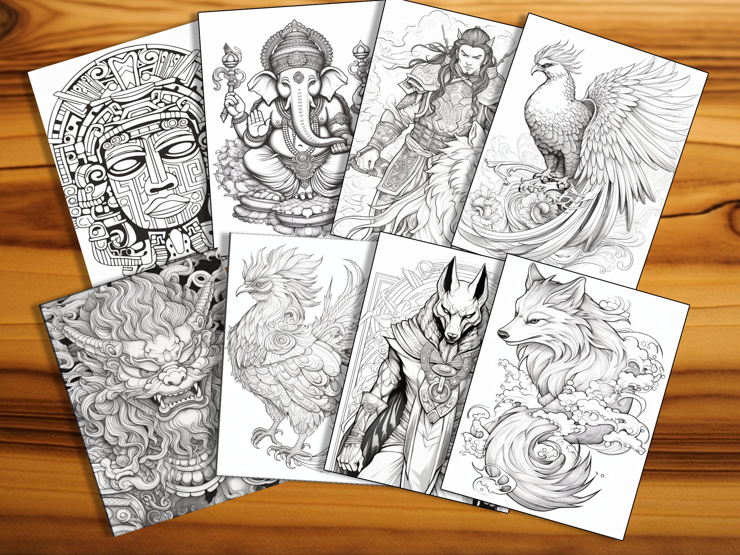 95 Coloring Pages ,divine Creatures: A Mythological Coloring Book of ...