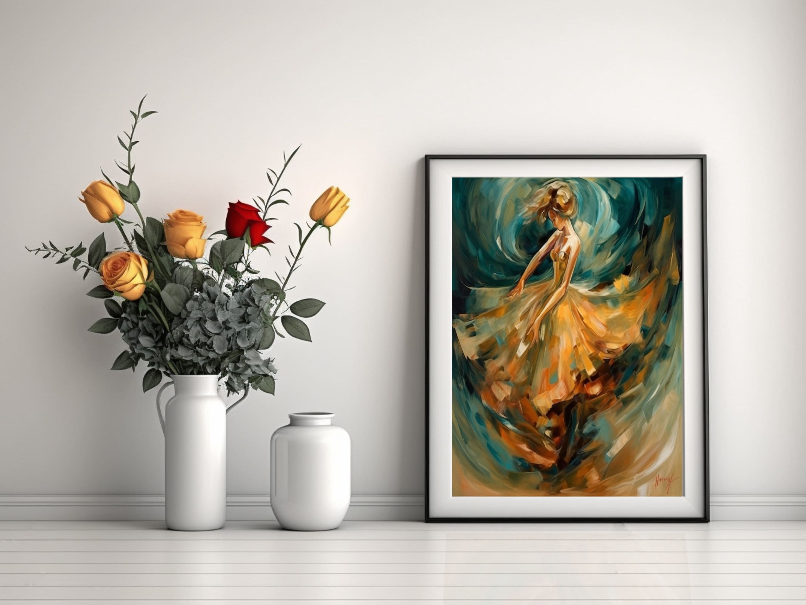 Twirling Set of 6 Downloadable Digital Prints for Hallway or Livingroom ...