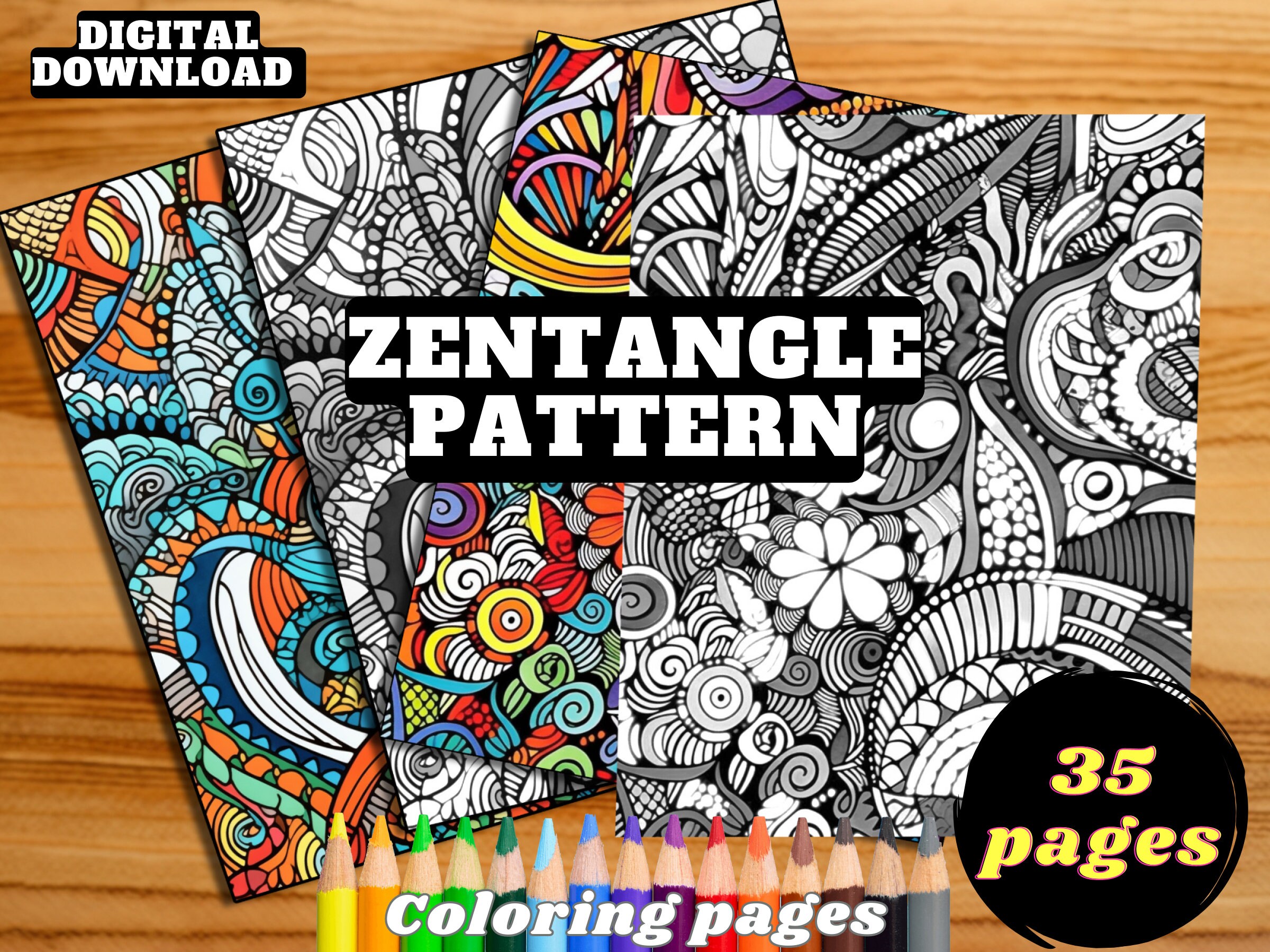 Zentangle Patterns Coloring Pages :zentangle Ultimate Coloring Book for ...