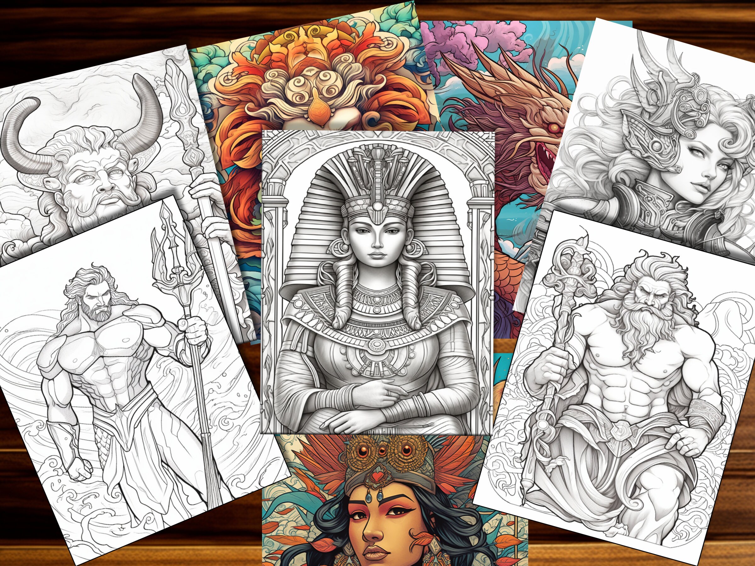 95 Coloring Pages ,divine Creatures: A Mythological Coloring Book of ...