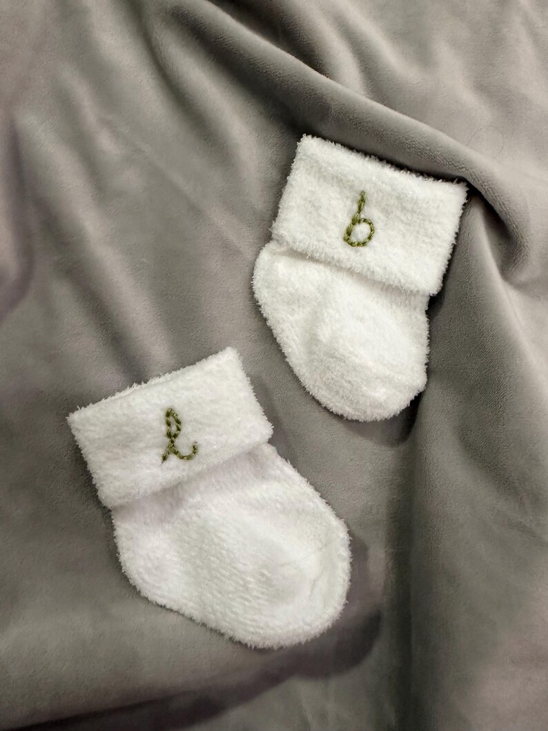 Hand Embroidered Baby Socks, Personalized Baby Socks, New Baby Gift ...